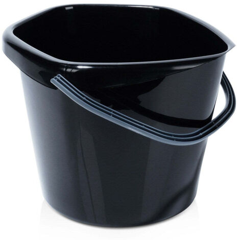 Seau en plastique noir 10 l