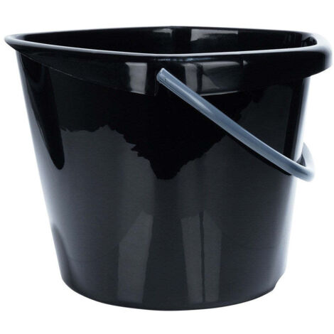 Seau en plastique noir 10 l