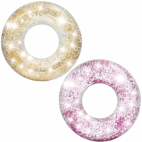 INTEX 56274 bouée de natation pailletée, rose