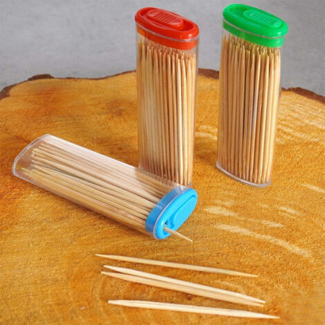 Set of 3 pk wooden toothpicks 80 pcs per pack perfect for snacks