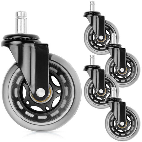 Rubber chair wheels 75 cm 11 mm 5 pcs