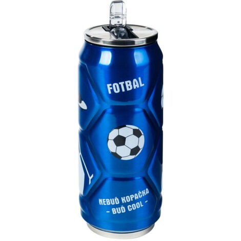 Mug thermos en forme de canette avec bec verseur et paille dure 12 heures