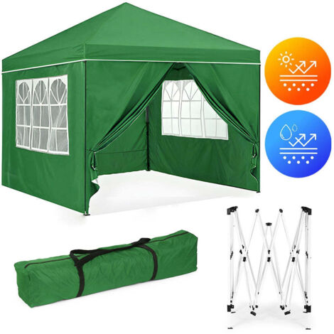 Garden pavilion tent 3x3 m pop up with 4 sidewalls multigarden 88539939 ...