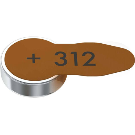 Piles pour appareils auditifs type 312 8 blister