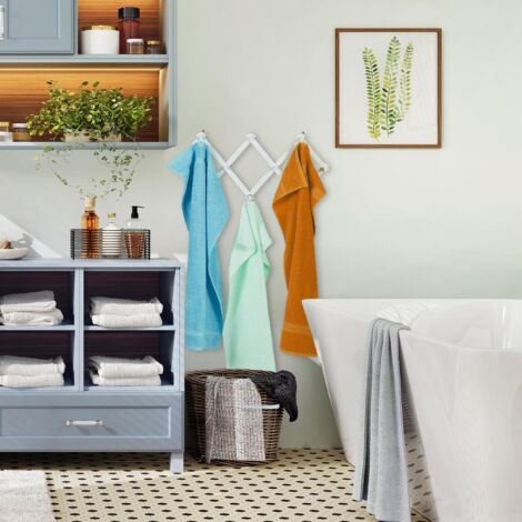 Cintre mural rétractable en bois