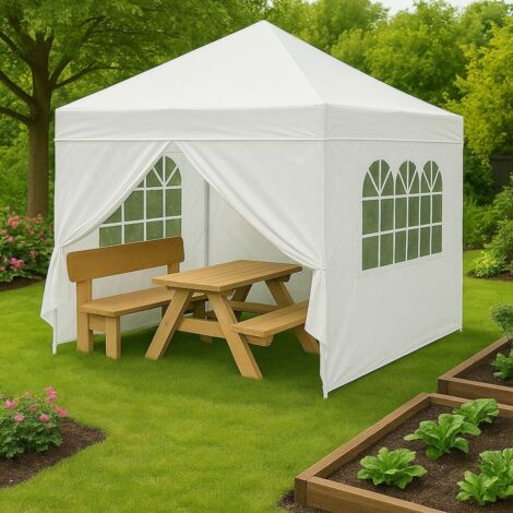 Garden pavilion tent 3x3 m pop up with 4 sidewalls multigarden