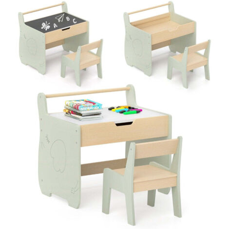 Groupe de sieges pour enfants 3 en 1 en bois table pour enfants avec ...