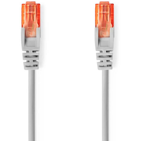 Cat6 network cable rj45 male rj45 male uutp 200 m round pvc grey label