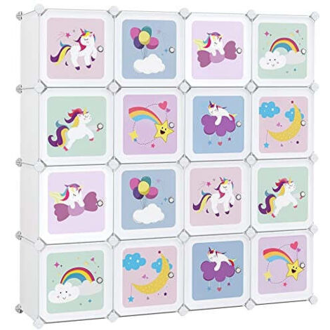 Dreamy fairy tale cube shelf for kids storage
