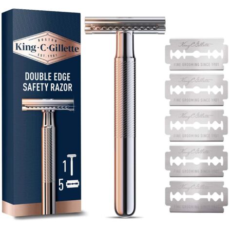 Double coated safety razor 5 razor blades