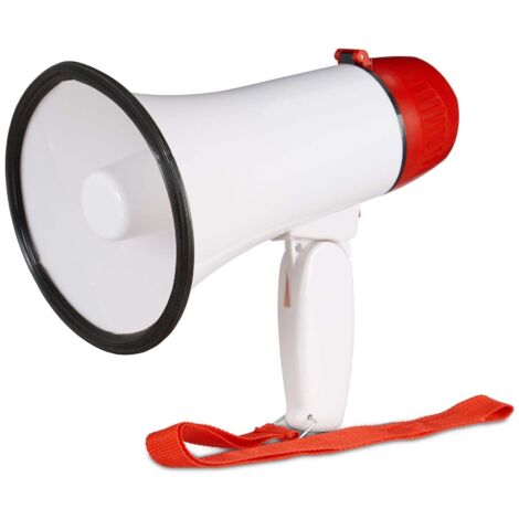 Mini megaphone blanc pour stade 10 watts pour supporter de football et ...