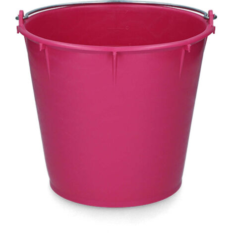 Seau 7 l avec anse rose