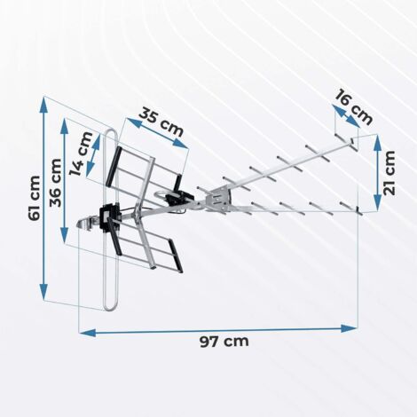 Antenne tv directionnelle exterieure ultra hd 4k