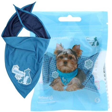 Bandana rafraichissant pour chien petite taille forme triangulaire