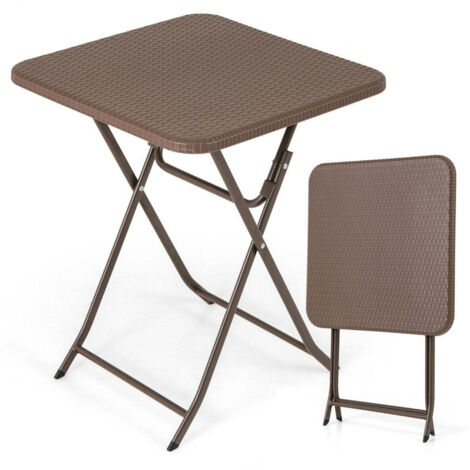 Table pliante gain de place plastique PEHD 60x60 cm entretien facile ...