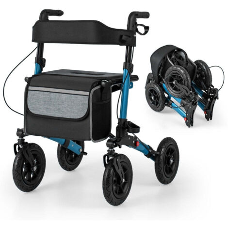Deambulateur pliable et leger avec pneus a air aluminium capacite de ...