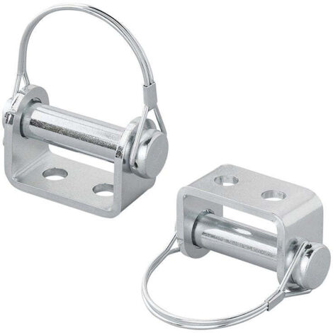 Tailgate hinge bracket 71 mm 16 mm with locking pin and retaining clip