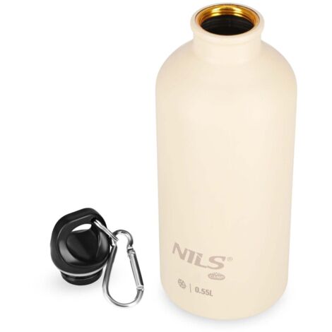 Bouteille de voyage 550 ml beige - Design anti-fuite