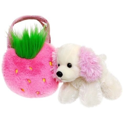 Peluche Aurora Fancy Pals - Caniche Fraise Dans Un Sac, 20 Cm