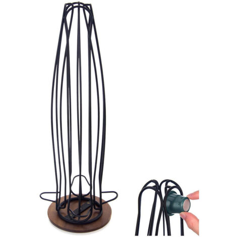 Support rotatif pour capsules de cafe metal noir radka 40 cm