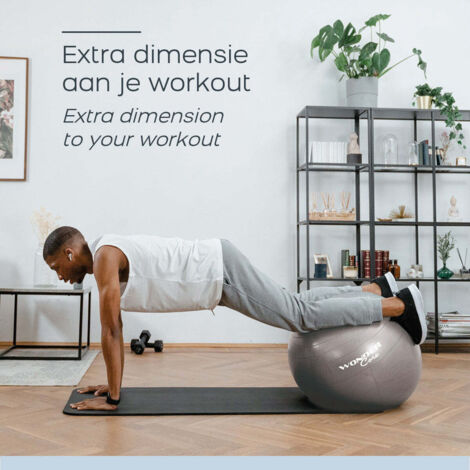 Ballon de gym 75 cm pour yoga et Pilates assise active de bureau ...