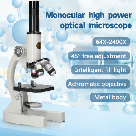 Microscope optique haute puissance à tube unique 64X-2400X microscope d ...