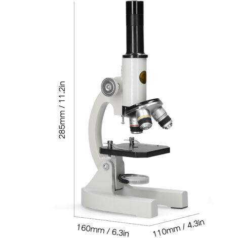 Microscope optique haute puissance à tube unique 64X-2400X microscope d ...