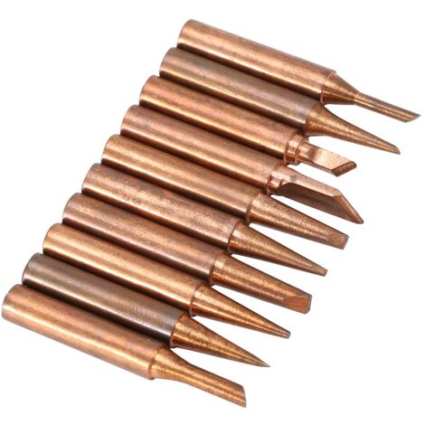 Jeu de 10 pointes de fer à souder en cuivre pur sans plomb (B, K, SK, 0 ...