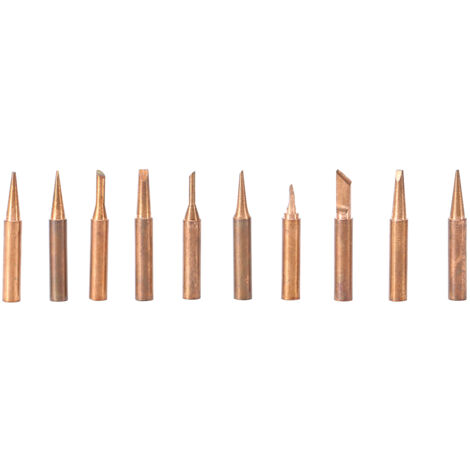 Jeu de 10 pointes de fer à souder en cuivre pur sans plomb (B, K, SK, 0 ...
