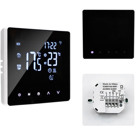 Thermostat intelligent WiFi, contrôleur de température pour chauffage électrique, écran LCD ...