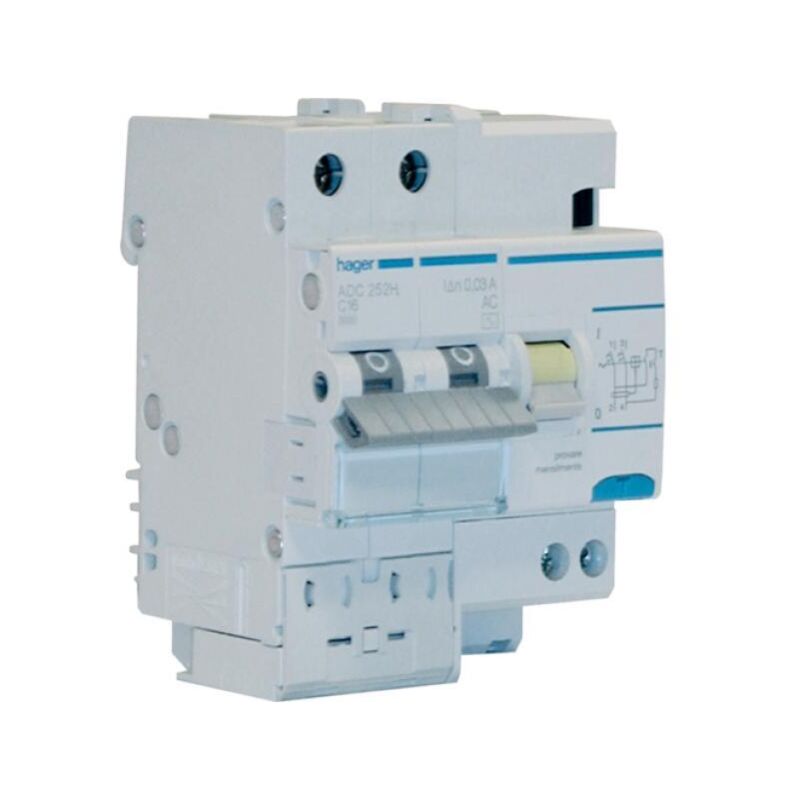 Interruttore automatico magnetotermico differenziale 2 poli 30 ma tipo ac 10 a 4.5 ka curva c 4 ...