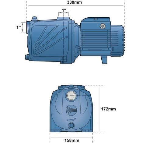 Elettropompa centrifuga multigirante pedrollo 3cpm 80, monofase, 0,45 kw, 230v 50hz, ped 43cpn382a1