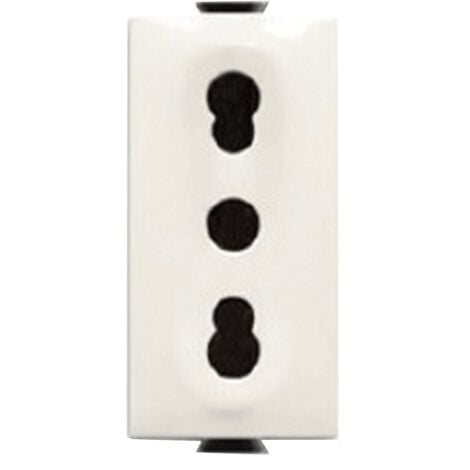 Presa elettrica bipasso 2p+t 10 16a p17 p11 abb chiara 2csk1103ch