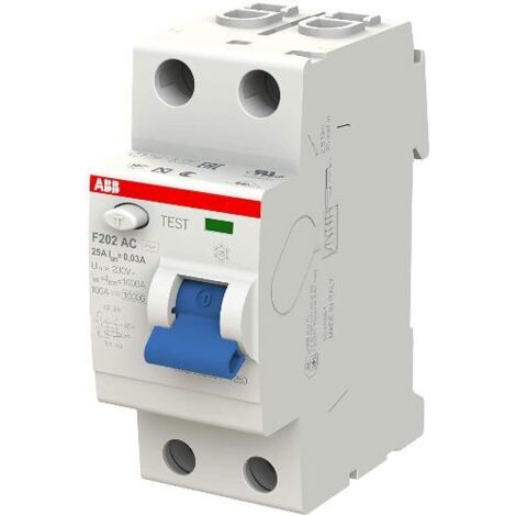 Interruttore differenziale puro f202 ac 25a 30ma 2p abb f427800
