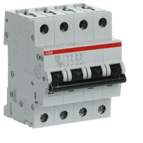 Interruttore automatico s204-c20 6ka 4p abb s529228