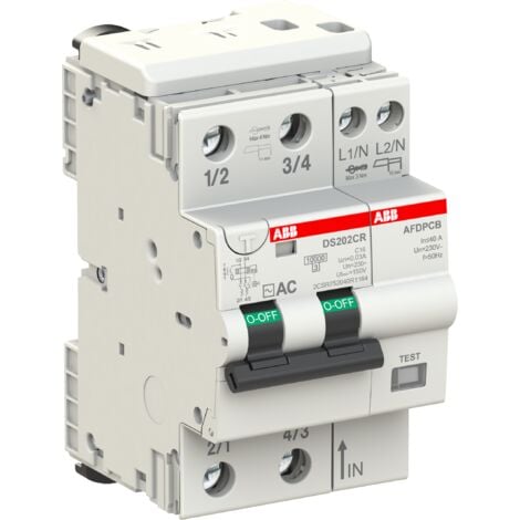 Interruttore differenziale magnetotermico 6ka 2p ac c16 30ma abb ds202cr c16 ac30