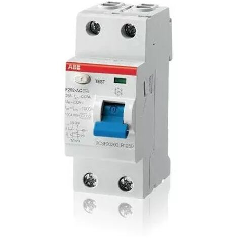 Interruttore differenziale puro f202 ac 25a 300ma 2p abb f427806
