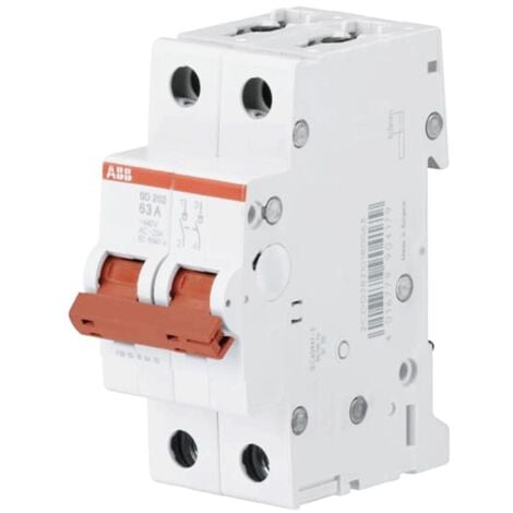 Interruttore sezionatore 2 poli sd202 63 63a abb m990417