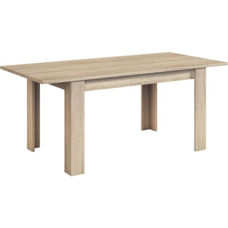 Mesa de comedor 90x140 extensible a 190 cm en color roble canadian