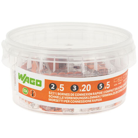 S221 30 morsetti per connessione rapida 2,3 e 5 entrate per fili flessibili e rigidi