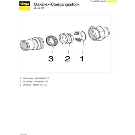 Viega Maxiplex Verschraubung 275785 Ø 63 mm x Rp 2, Rotguss, Verschraubung