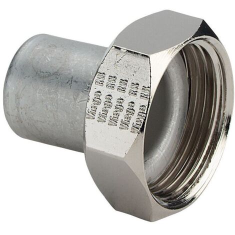 Viega Sanpress Inox Verschraubung 438180 15mmxG 3/4, Stahl nichtrostend ...