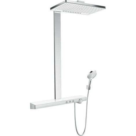 hansgrohe Rainmaker Select 460 Showerpipe 27028400 weiss chrom, 2 jet ...