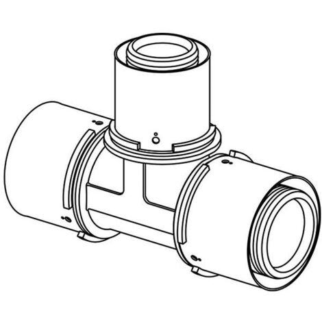 Uponor S-Press PLUS Press-T-Stück 1046400 50 x 40 x 50 mm, reduziert, PPSU
