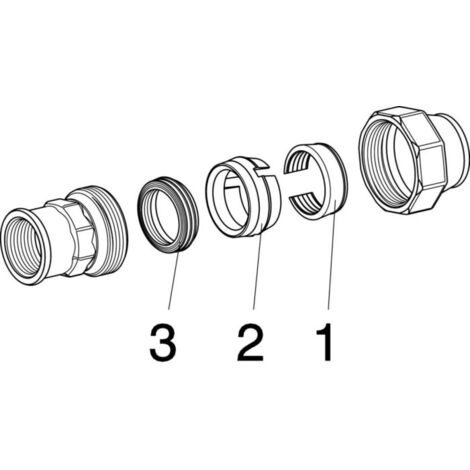 Viega Maxiplex Verschraubung 290573 Ø 25 mm x Rp 1, Rotguss, Verschraubung