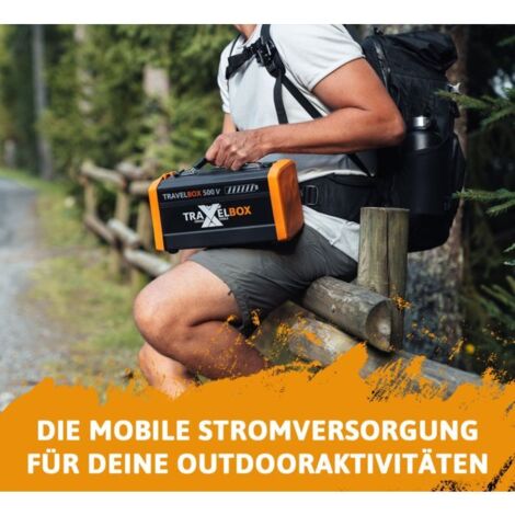 CROSS TOOLS Powerstation 500W - Tragbarer Solargenerator 555Wh, Mit Quickcharge, robust ...