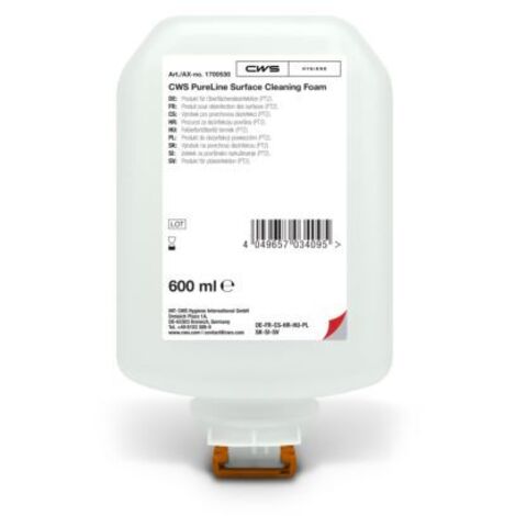 CWS PureLine Surface Cleaning Foam 600 ml 1700530 8 Flaschen