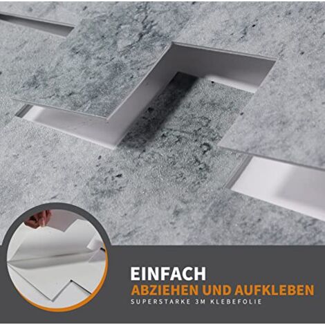 Fliesenaufkleber PVC Wandfliesen 34x29cm per Stück Fliesenfolie 10Pcs ...