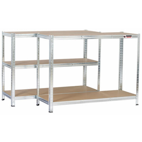 Two Bay Rhino Racking 180x120x45cm 5 tier Galvanised Heavy Duty ...