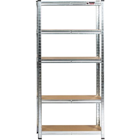 Six Bay Rhino Racking 180x90x30cm 5 tier Galvanised Heavy Duty Boltless ...